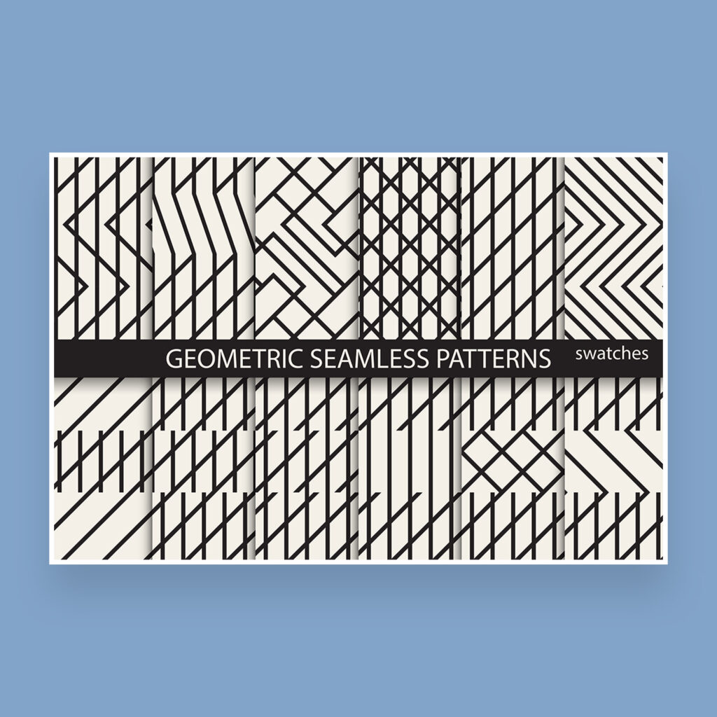 Geometric Lines Seamless Patterns – MasterBundles