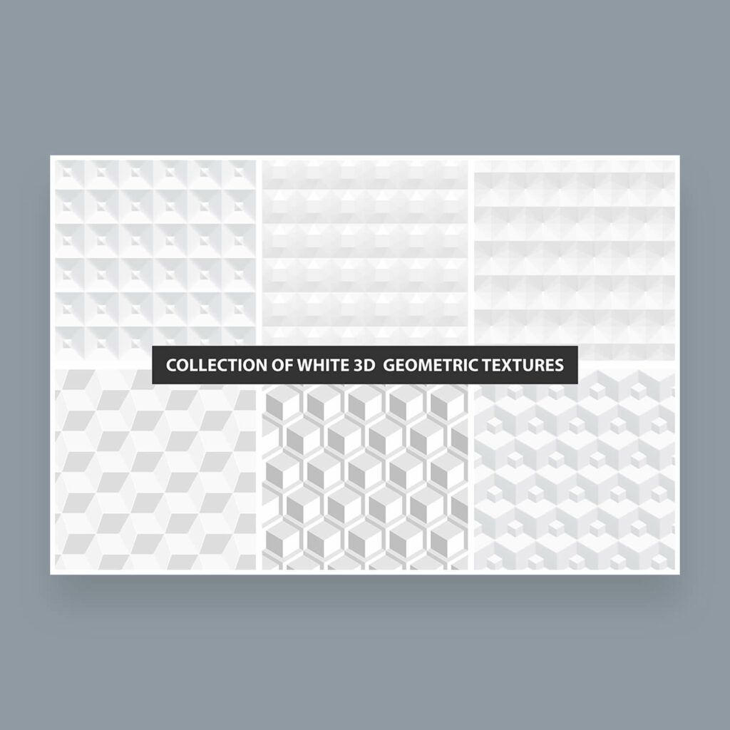 Geometric White 3D Seamless Textures – MasterBundles