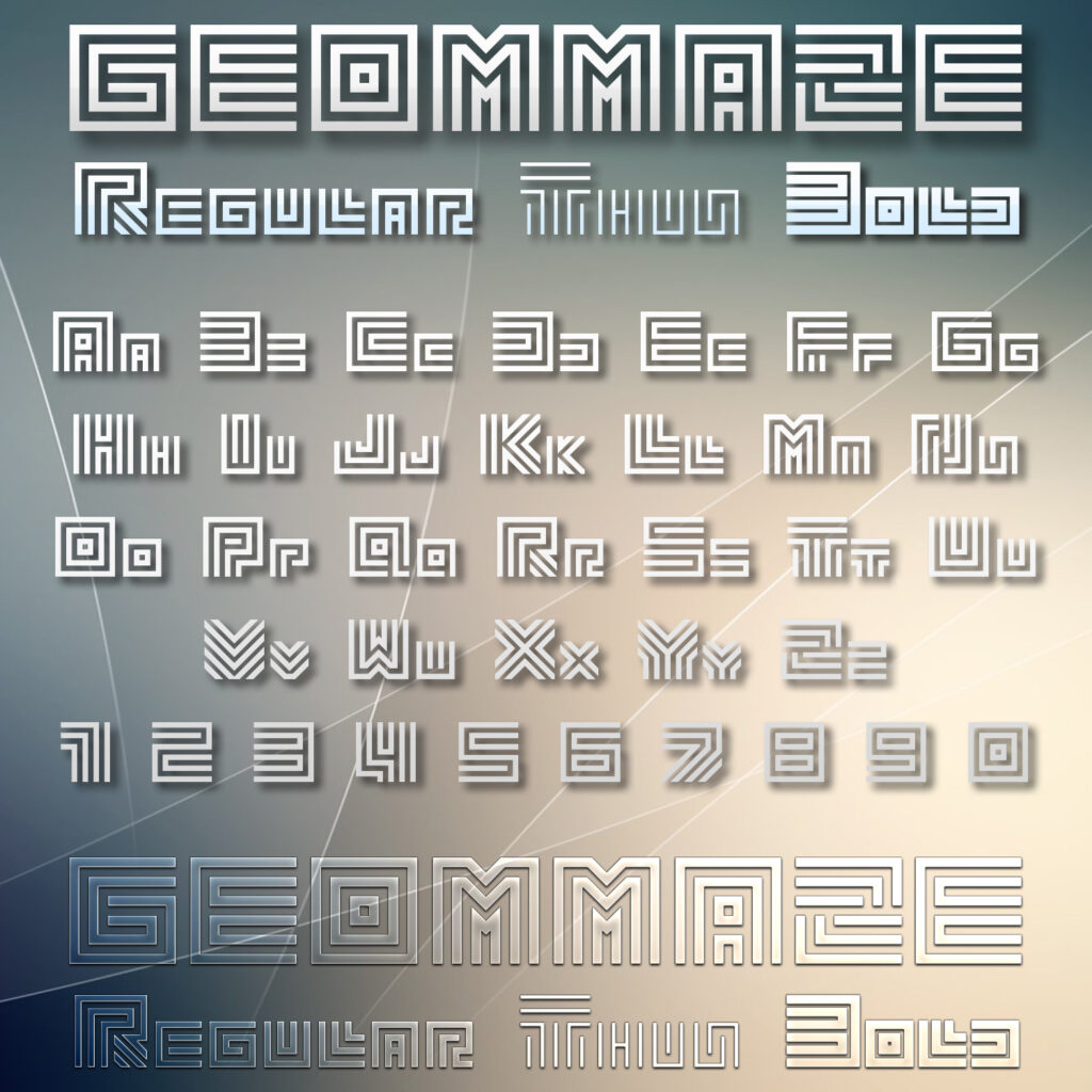 Geometric Maze Font – MasterBundles