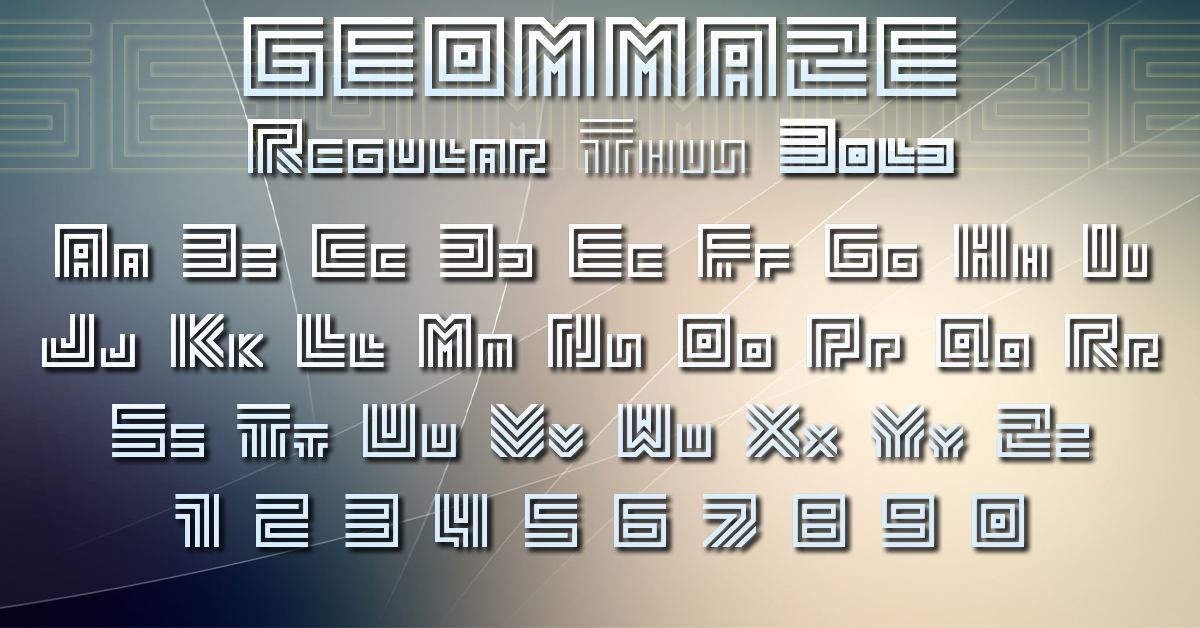 Geometric Maze Font – MasterBundles