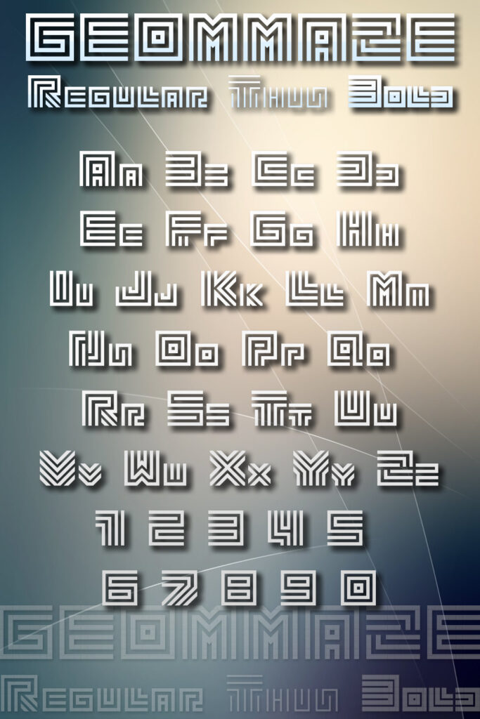Geometric Maze Font – MasterBundles