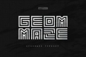 Geometric Maze Font – MasterBundles
