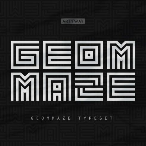 Geometric Maze Font | Master Bundles