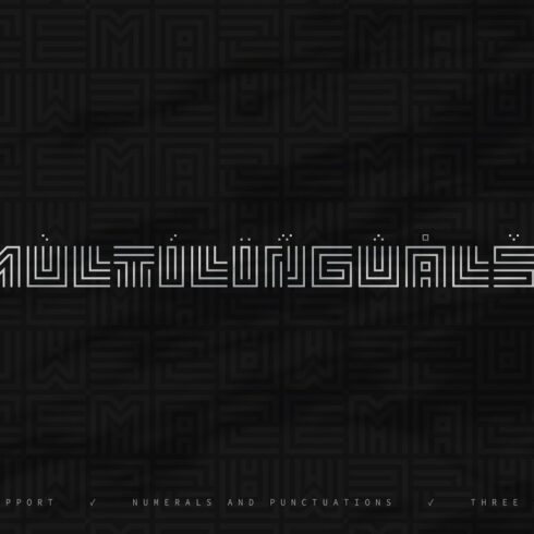 Geometric Maze Font | Master Bundles