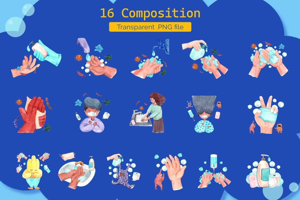 Global Handwashing Day Watercolor – MasterBundles