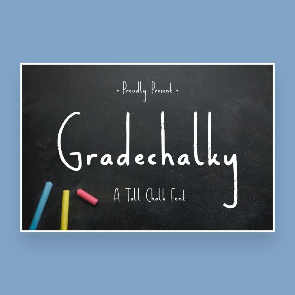 Gradechalky A Tall Chalk Font – MasterBundles