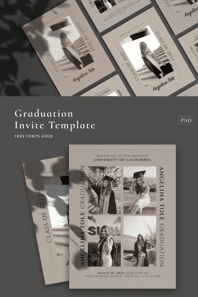 Graduation Invite Template (PSD) – MasterBundles