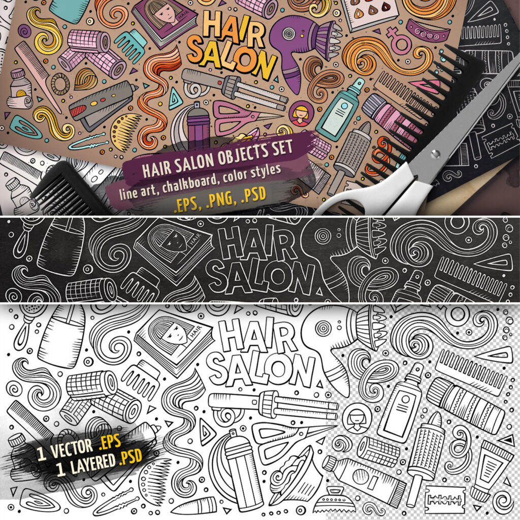 Hair Salon Objects Set – MasterBundles