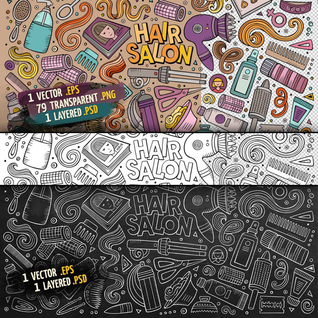 Hair Salon Objects Set – MasterBundles