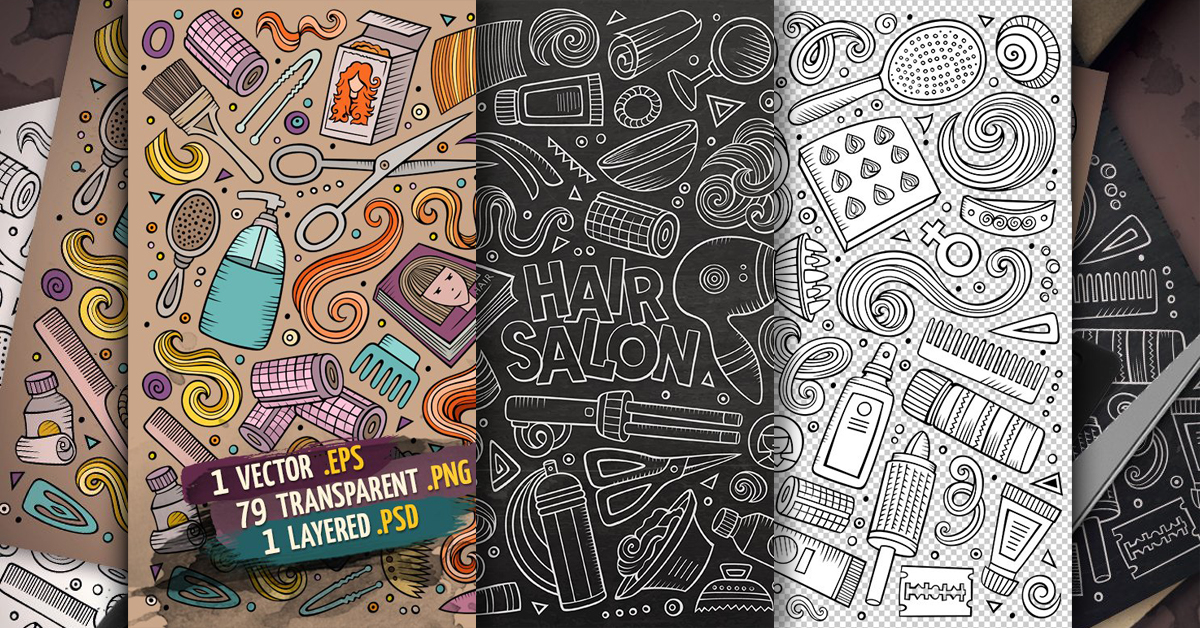 Hair Salon Objects Set – MasterBundles