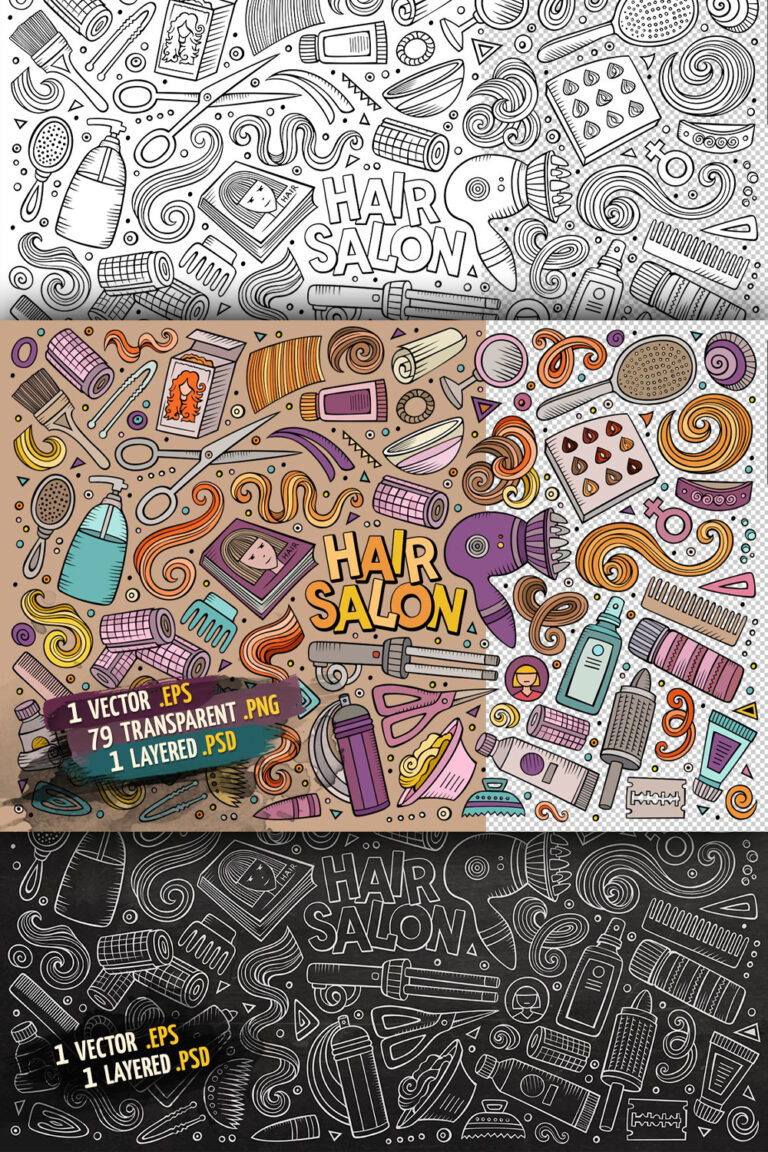 Hair Salon Objects Set – MasterBundles