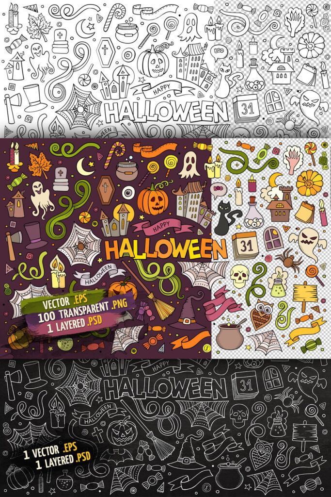 Halloween Objects & Symbols Set – MasterBundles