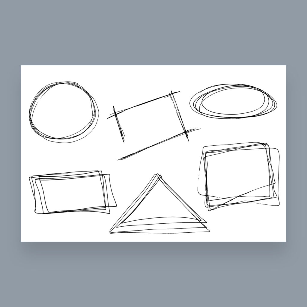 Hand Drawn Geometric Frames – MasterBundles