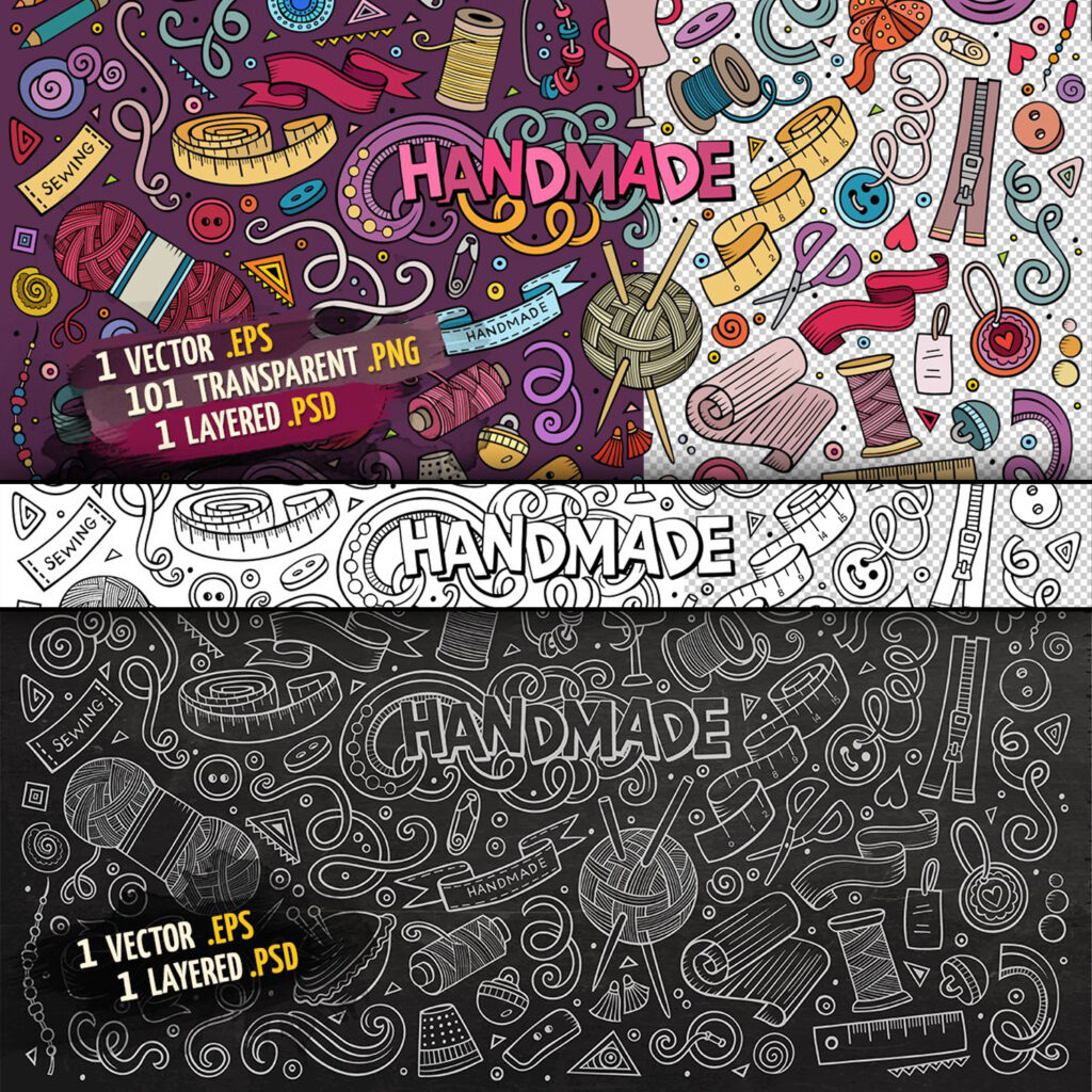 Handmade Objects & Elements Set – MasterBundles