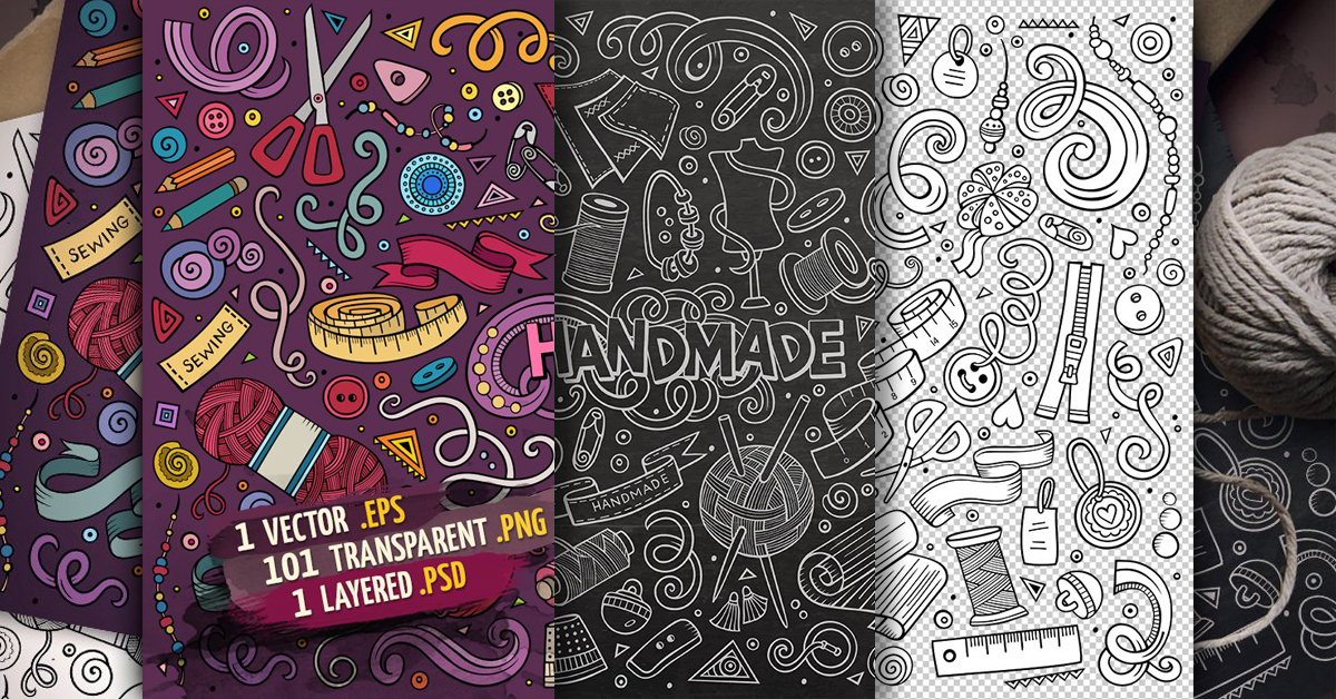 Handmade Objects & Elements Set – MasterBundles