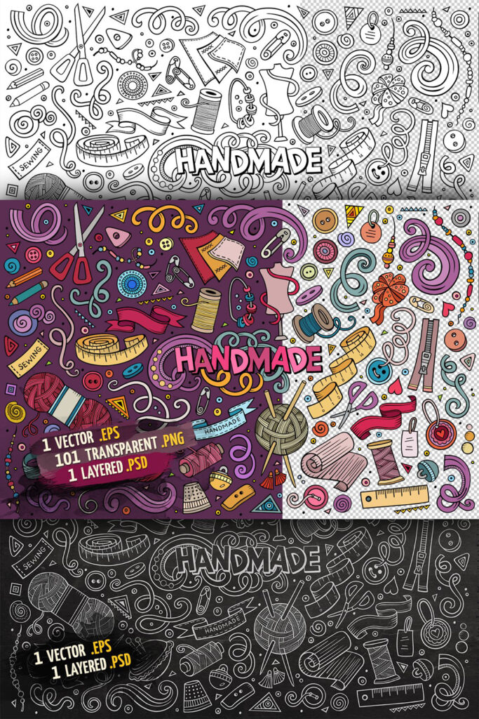 Handmade Objects & Elements Set – MasterBundles