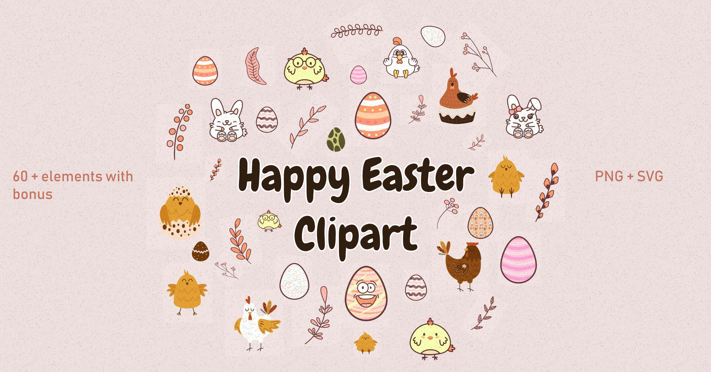 Happy Easter Clipart – MasterBundles
