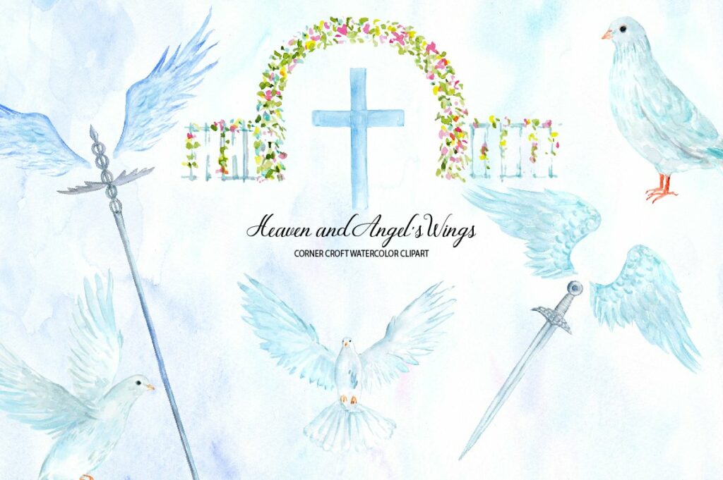 Heaven, Angel's Wings Illustration – MasterBundles
