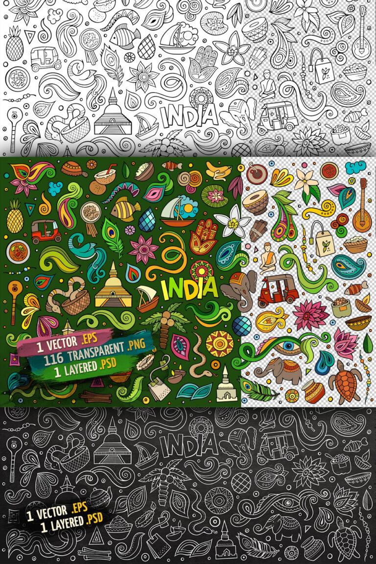 India Objects & Elements Set – MasterBundles