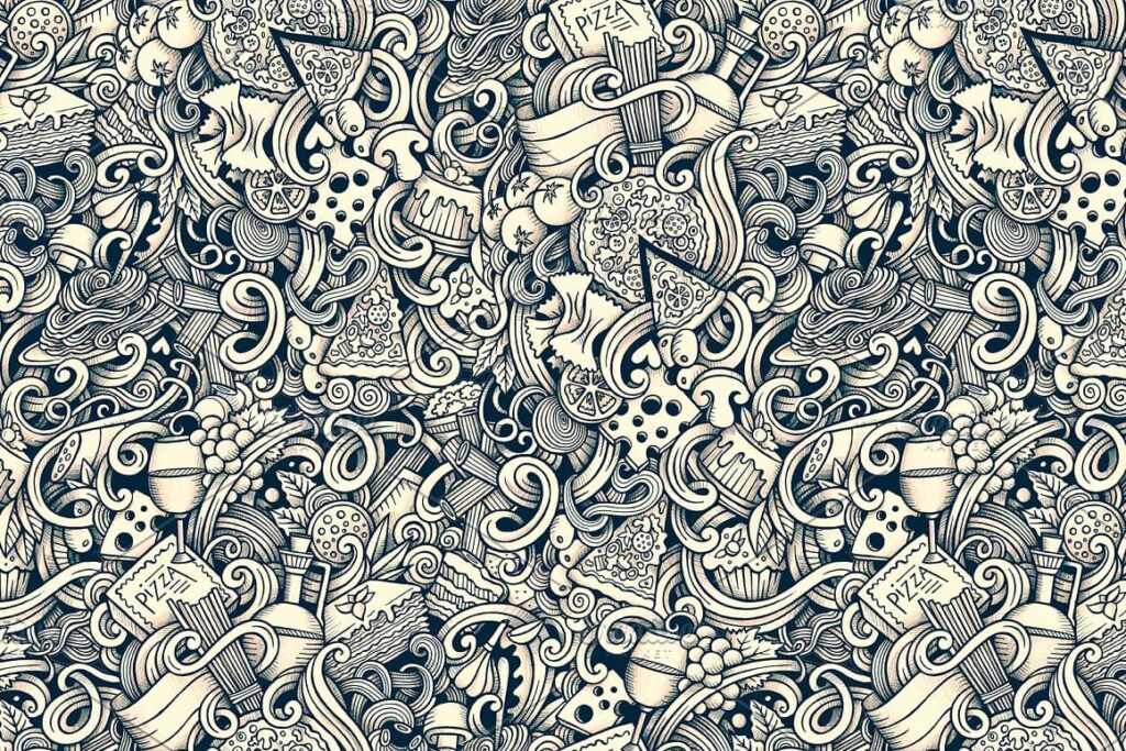 Italian Food Graphics Patterns – MasterBundles