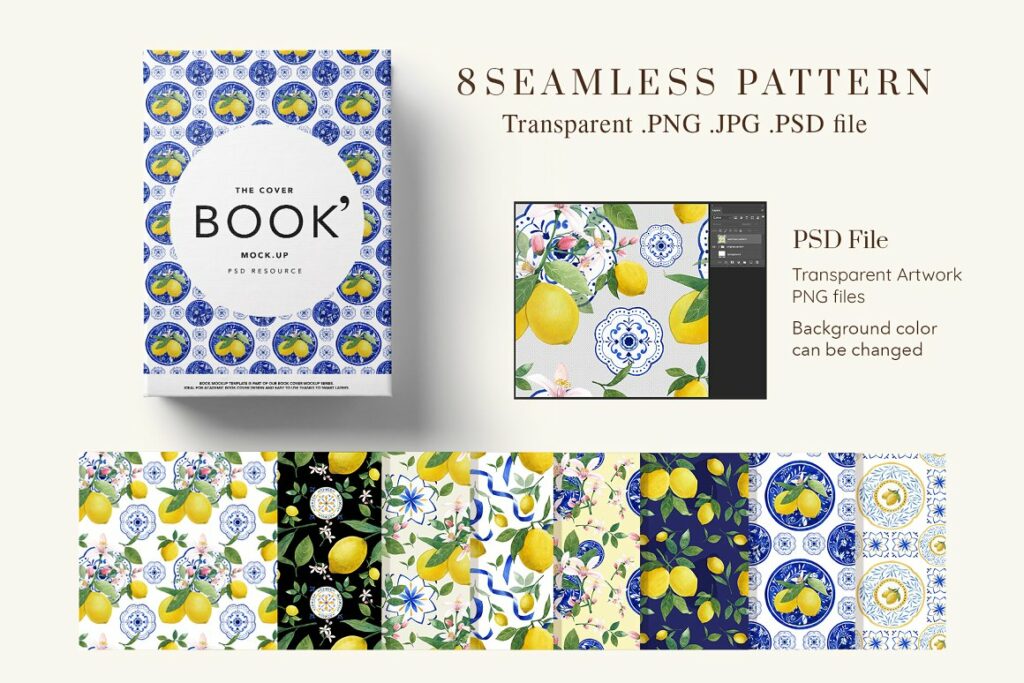 Italian Lemon Tile Watercolor – MasterBundles