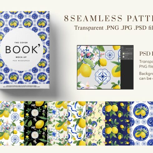 Italian Lemon Tile Watercolor | Master Bundles