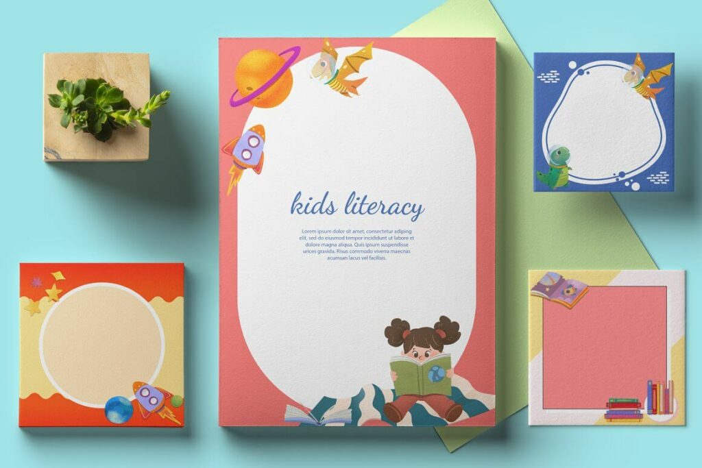 Kids Fun Literacy Watercolor – MasterBundles