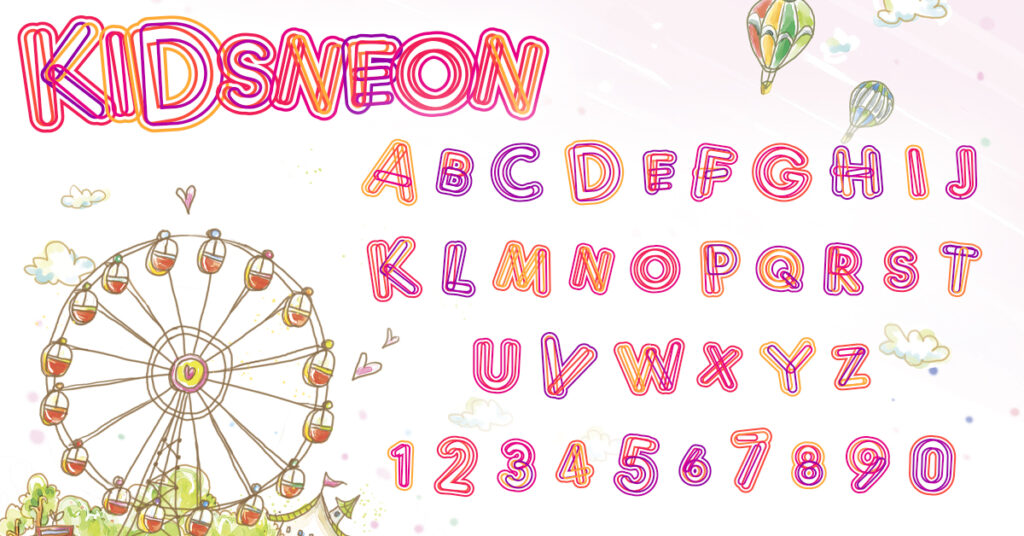 Kids Neon Font – MasterBundles