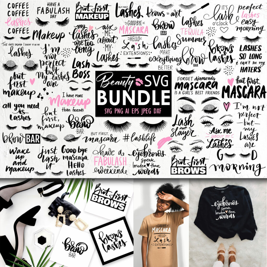 Lashes SVG, Makeup SVG Bundle – MasterBundles