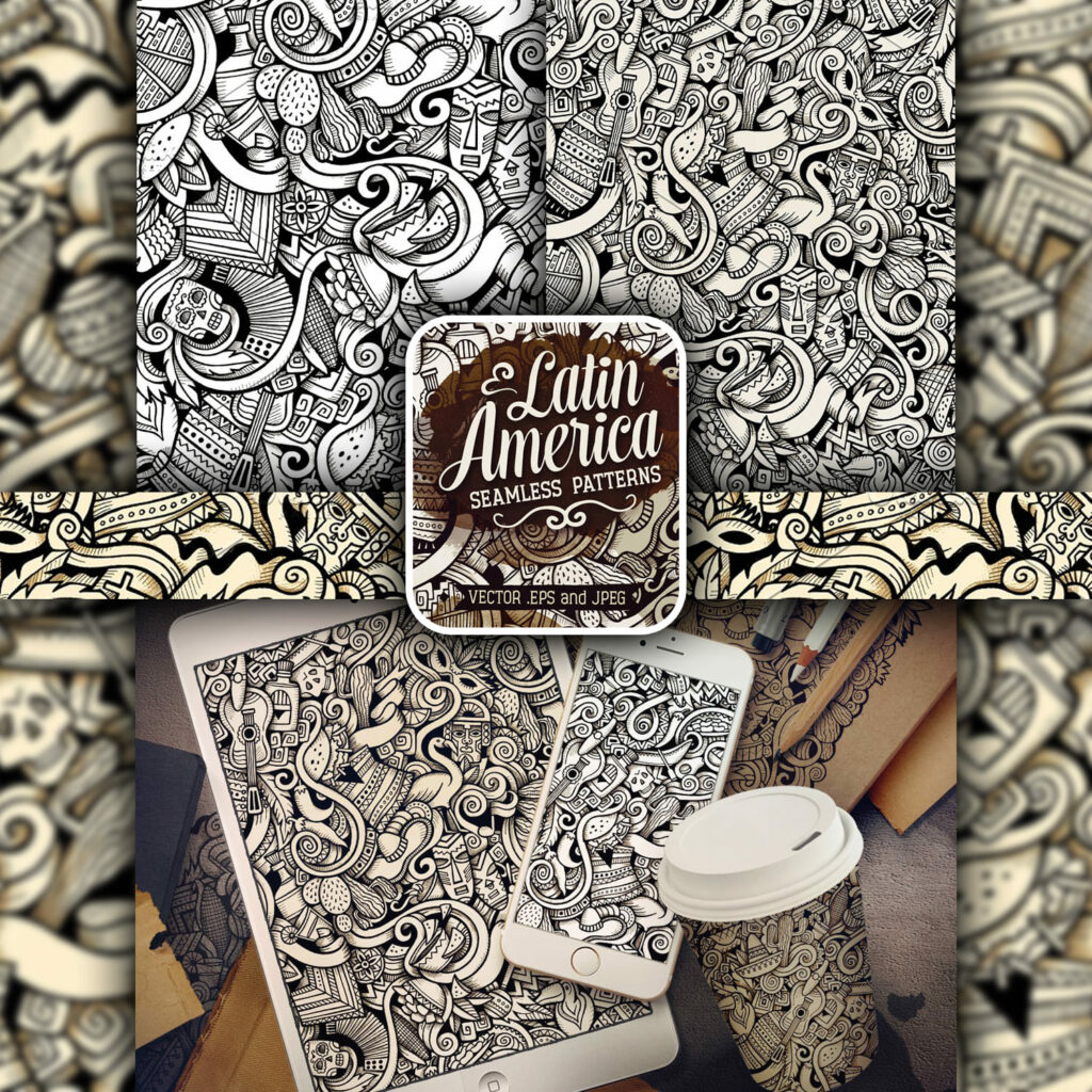 Latin American Graphics Patterns – MasterBundles