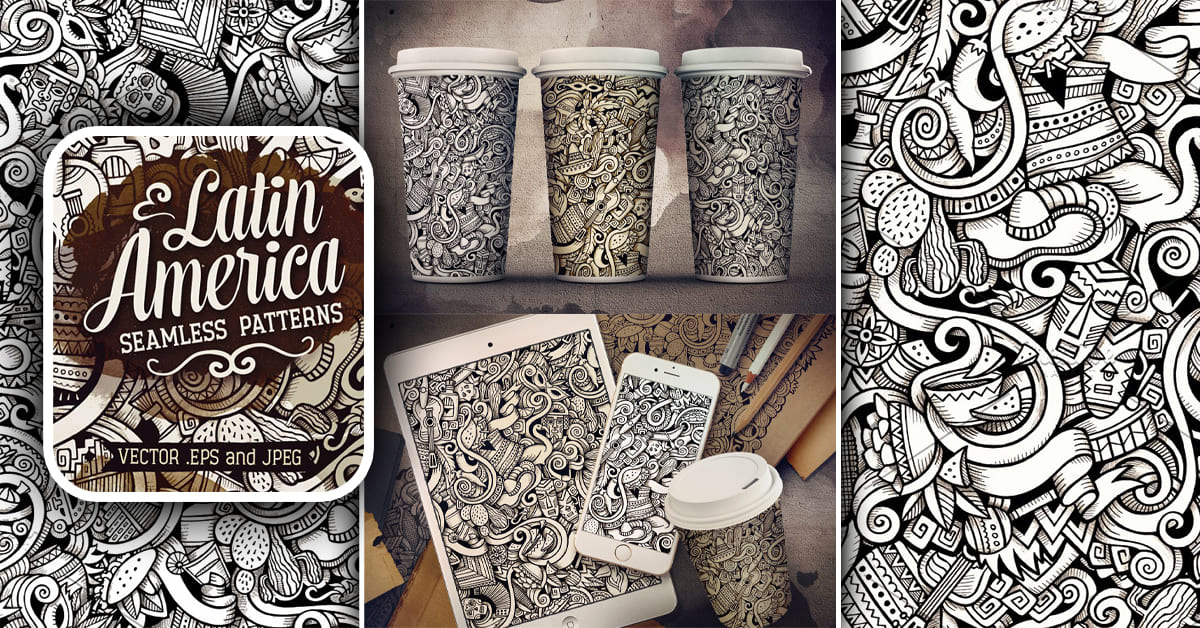 Latin American Graphics Patterns – MasterBundles