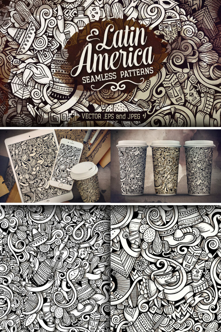 Latin American Graphics Patterns – MasterBundles