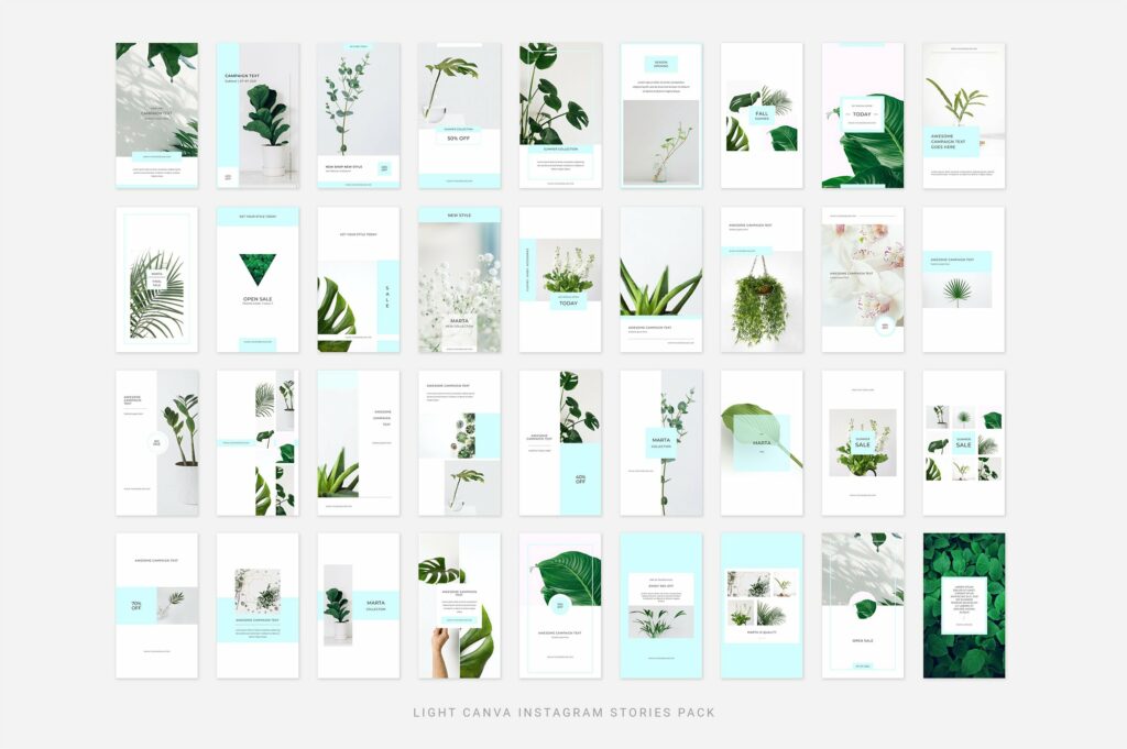 128 Light CANVA Instagram Stories Bundle – MasterBundles