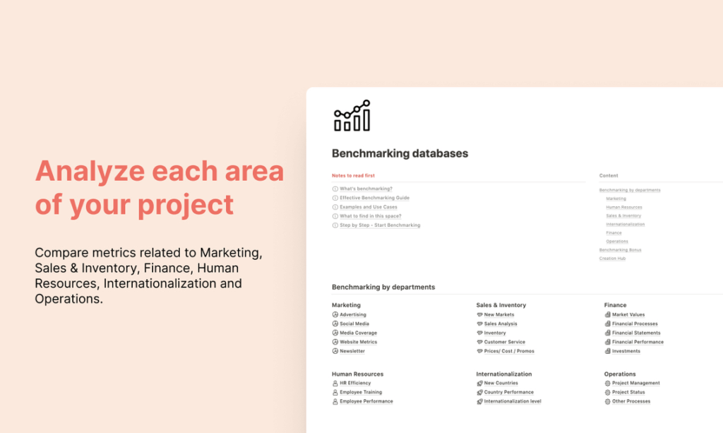 Benchmarking Analysis Notion Template – MasterBundles