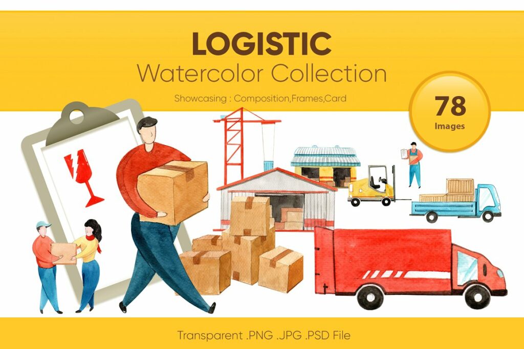 Global Logistic Transportation Set – MasterBundles