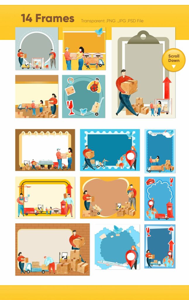 Global Logistic Transportation Set – MasterBundles