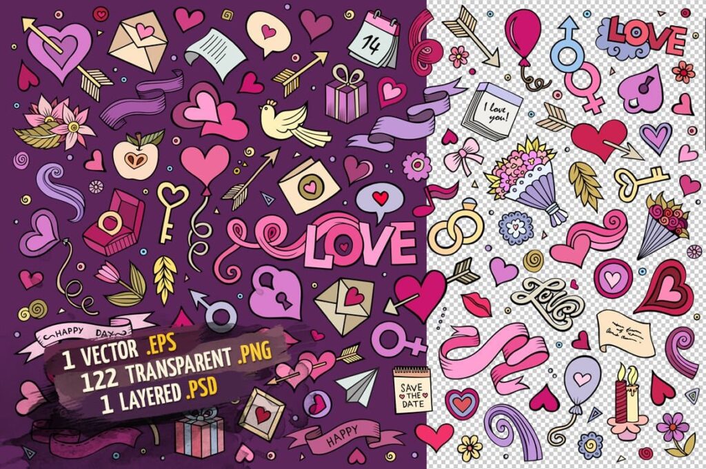 Love Objects & Symbols Set – MasterBundles