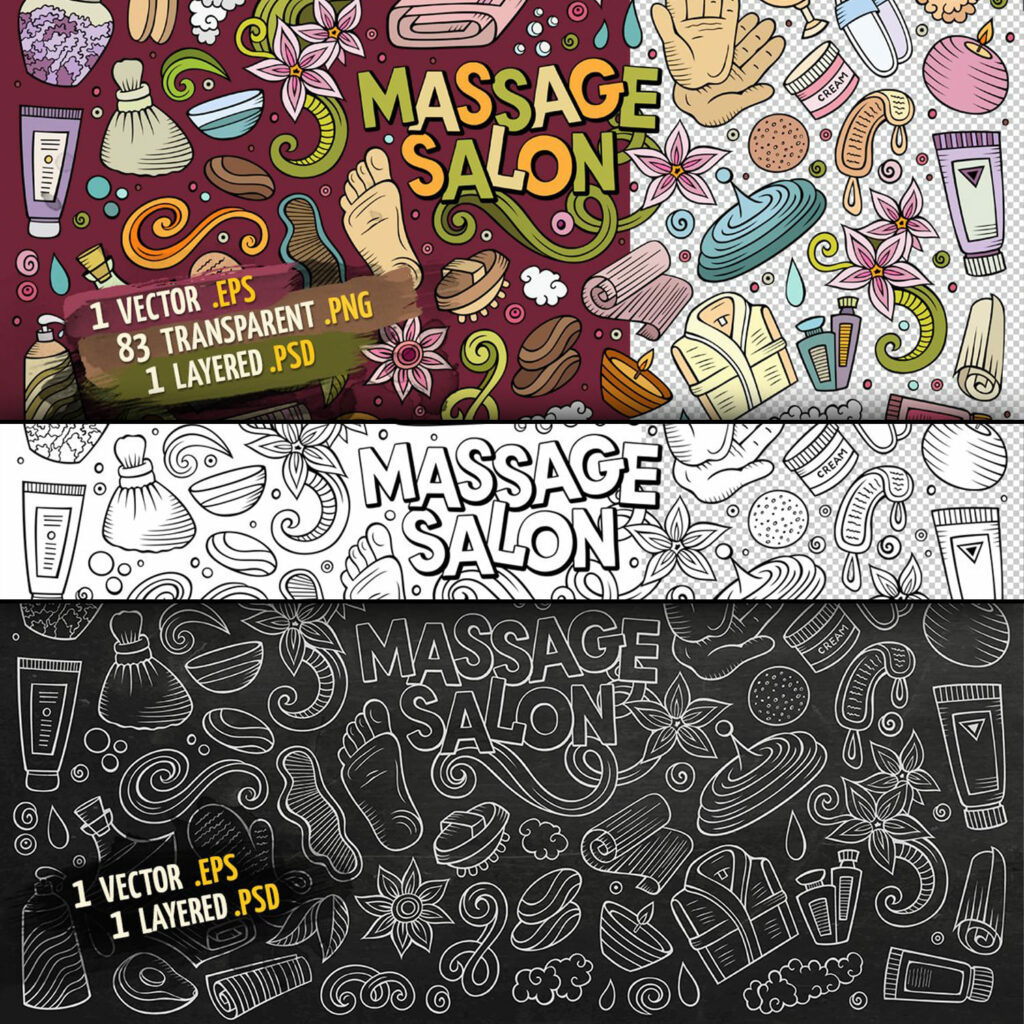 Massage Objects & Elements Set – MasterBundles