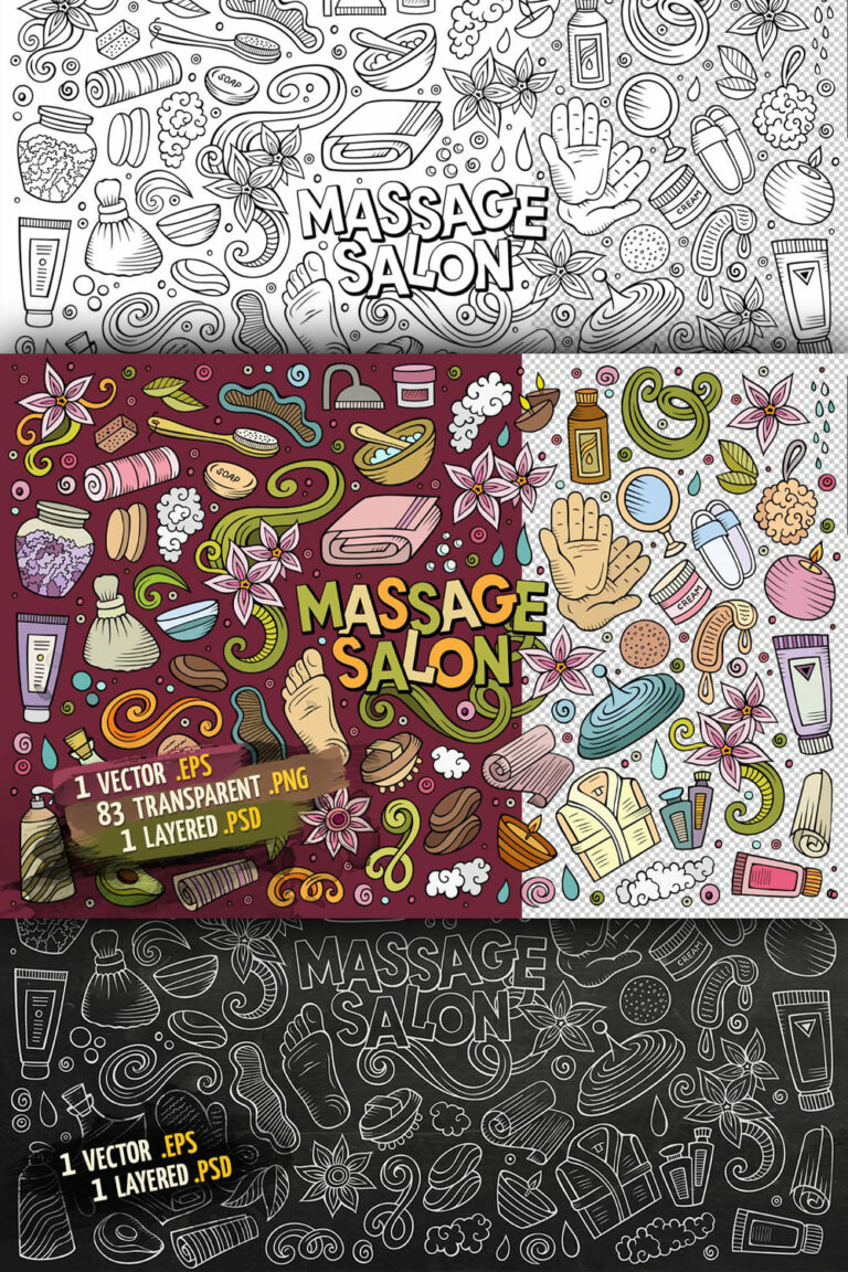 Massage Objects & Elements Set – MasterBundles
