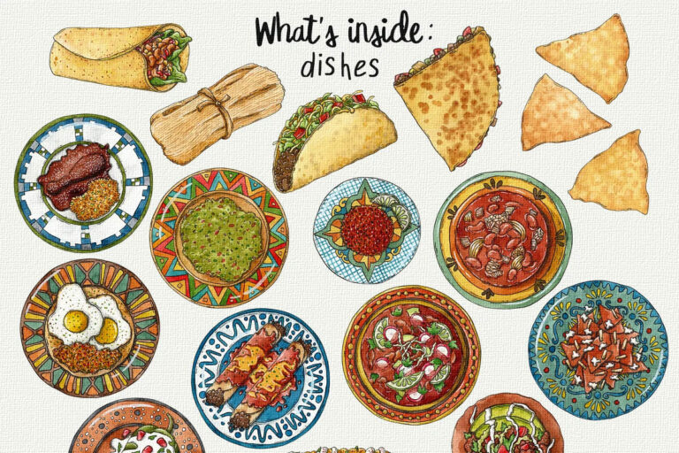 Mexican Watercolor Food Clipart – MasterBundles