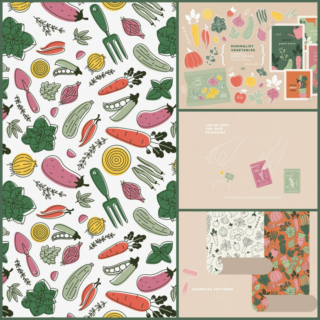 "Vegetables" PNG Set – MasterBundles