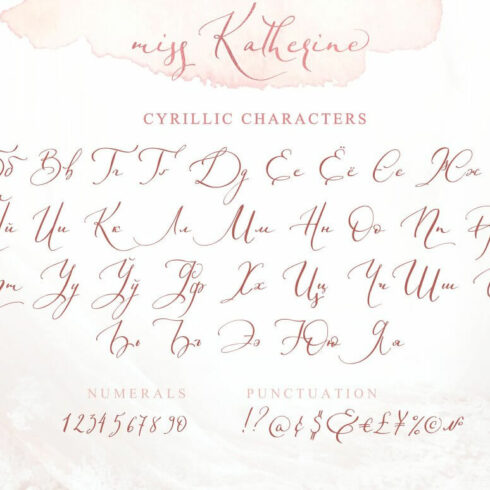 Miss Katherine Font Cyrillic Plus Extra | Master Bundles