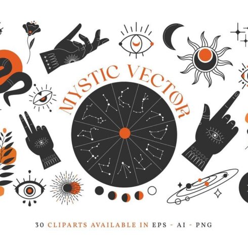Mystic Clipart - Vector + PNG | Master Bundles