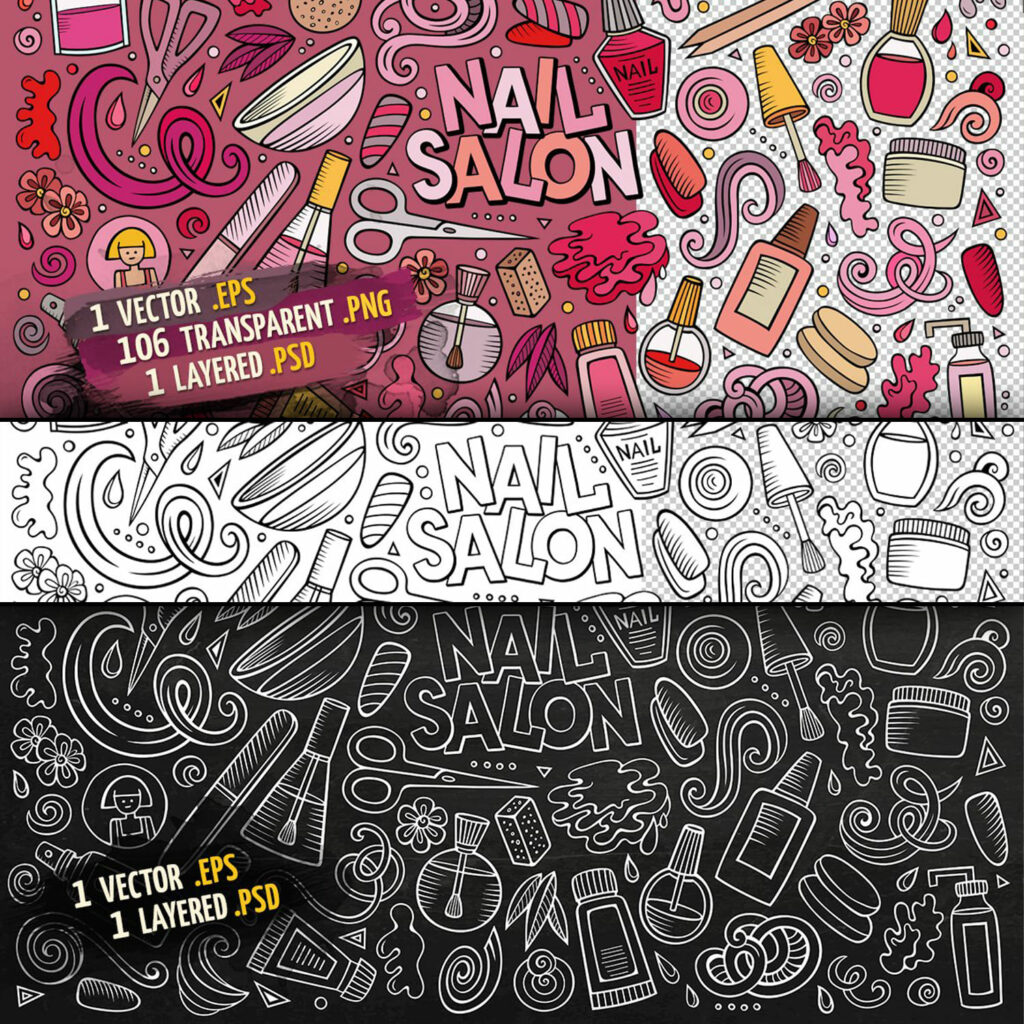 Nail Salon Objects Set – MasterBundles