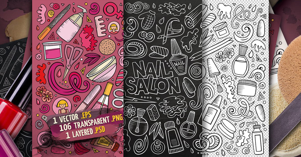 Nail Salon Objects Set – MasterBundles