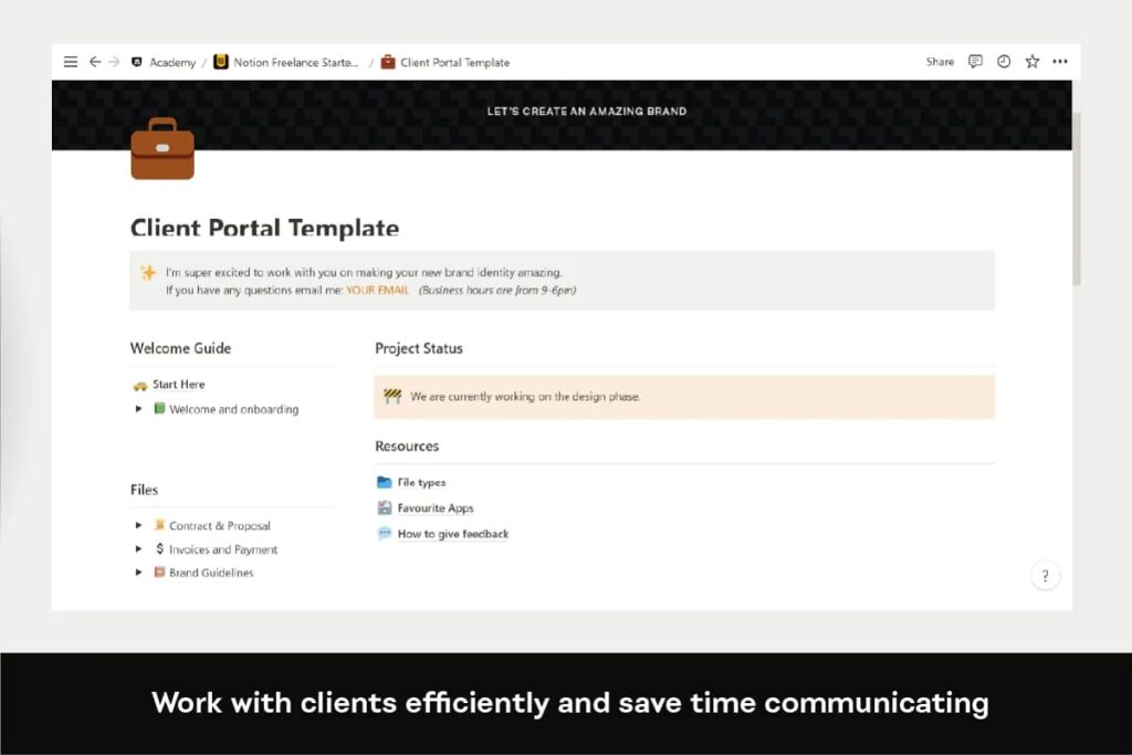 Notion Freelance Starter Kit – MasterBundles