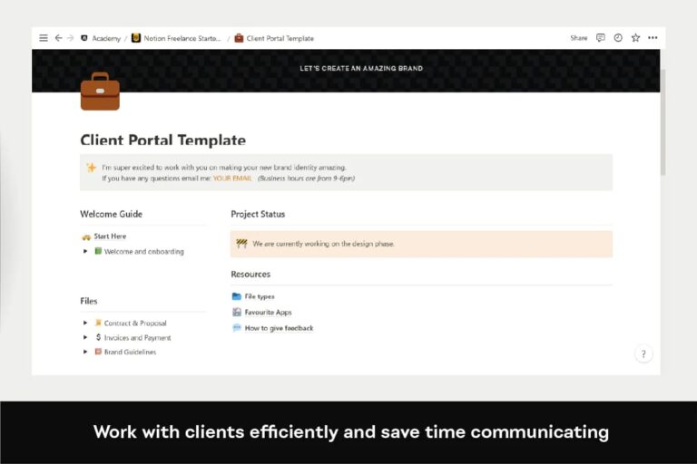 Notion Freelance Starter Kit – MasterBundles