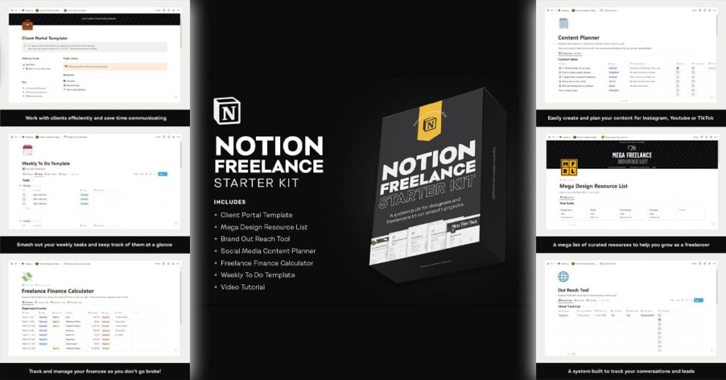 Notion Freelance Starter Kit – MasterBundles