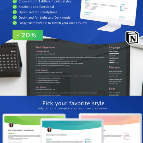 Notion Resume Template | Master Bundles