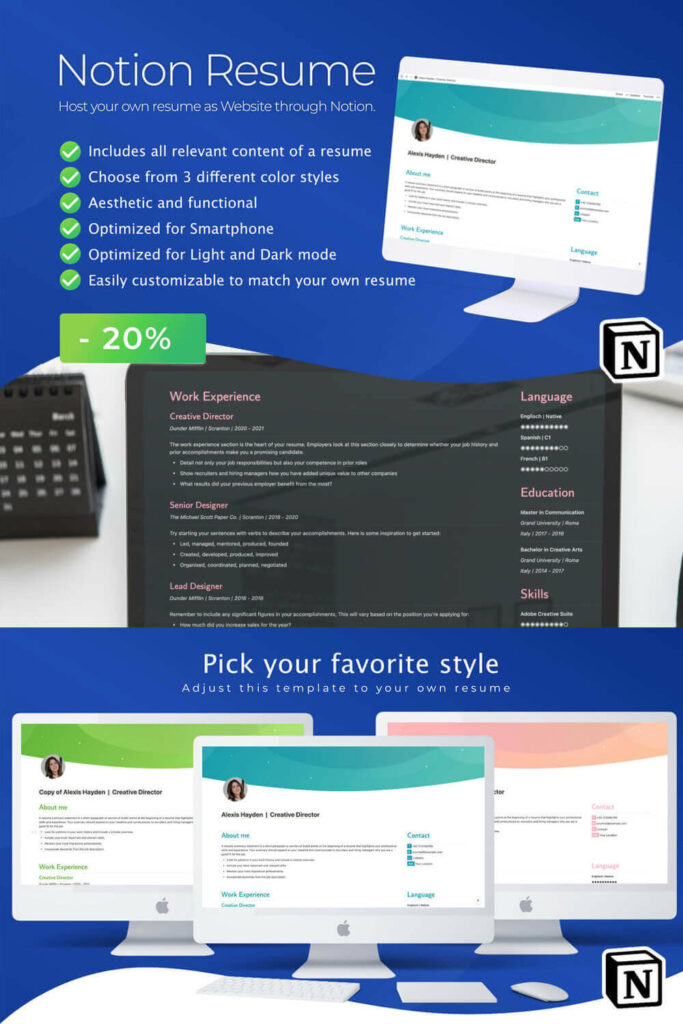 Notion Resume Template – MasterBundles